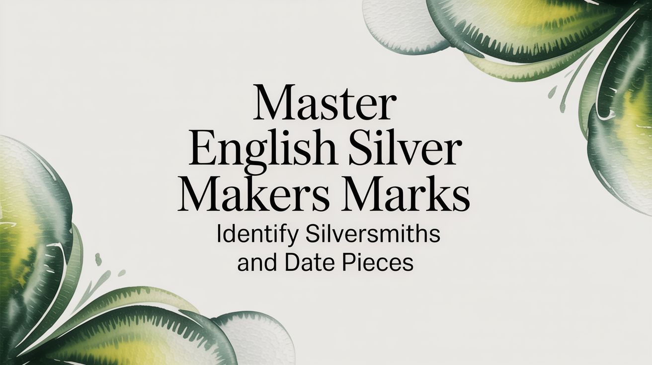 Master english silver makers marks: Identify Silversmiths and Date Pie
